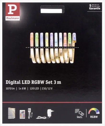 Paulmann 70696 - LED RGBW/8W Stmívatelný pásek DIGITAL 3m 230V + DO