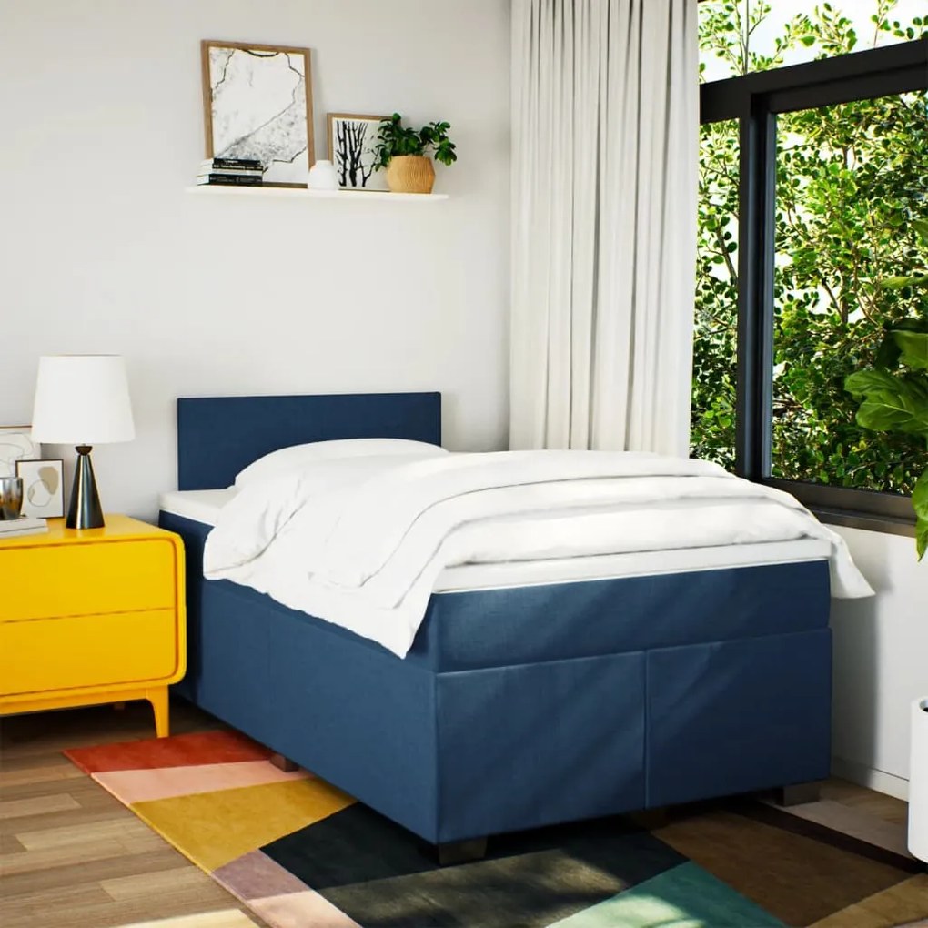 Box spring postel s matrací černá 120x190 cm textil 3288126