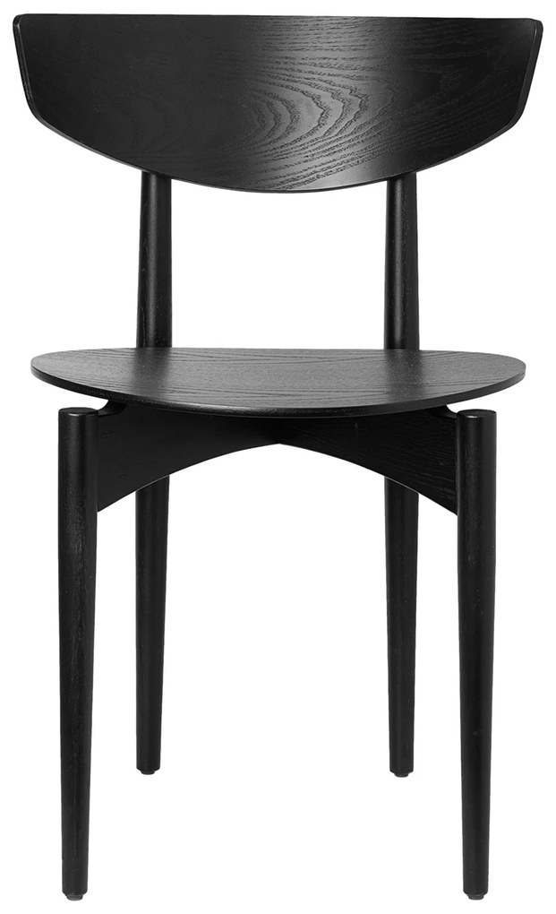 FERM LIVING Jídelní židle Herman Wood, Black