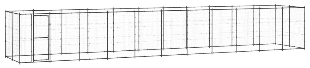 Venkovní psí kotec ocel 26,62 m²