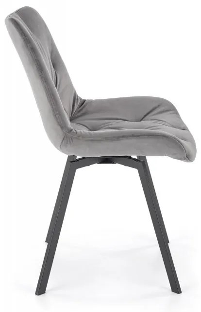 Jídelní židle BECKY — kov, látka, více barev Zelená