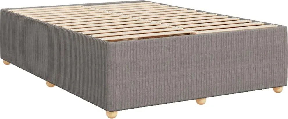 Rám postele bez matrace taupe 160 x 200 cm textil 3284953