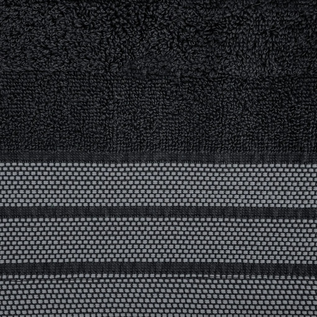 EUROFIRANY BAVLNĚNÝ RUČNÍK PATI SADA 6KS 30X50 CM ČERNÁ