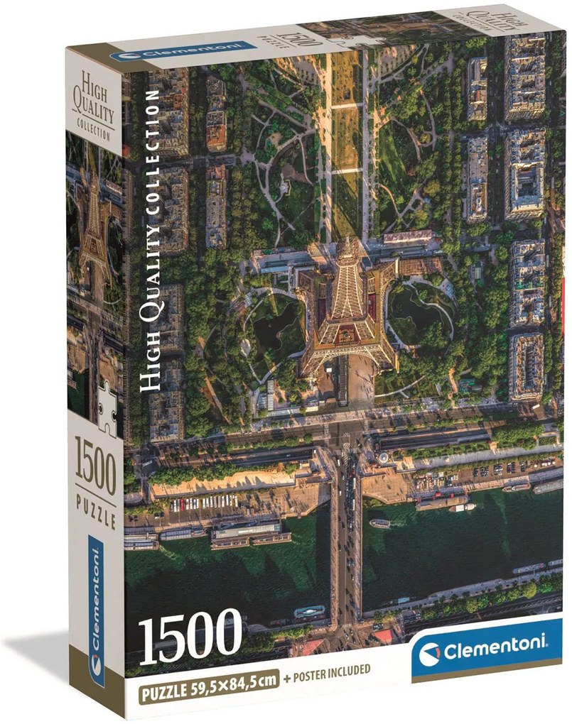 Clementoni - Puzzle 1500 Let nad Paříží