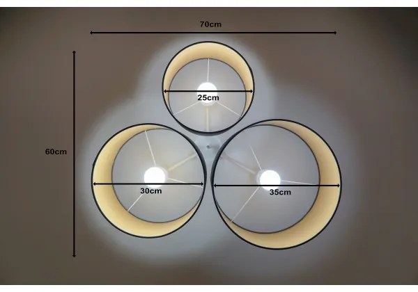 Duolla - Stropní svítidlo ROLLER TRIO 3xE27/60W/230V antracit