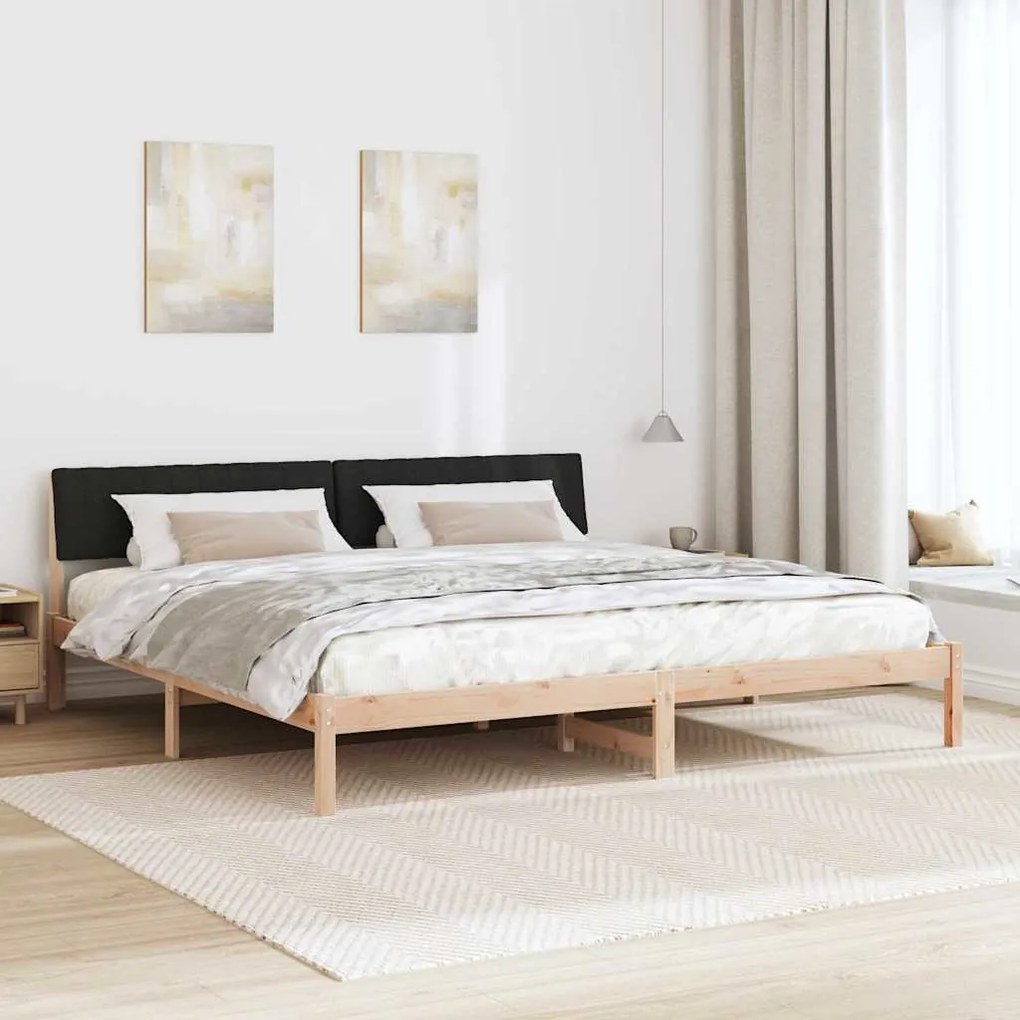 Rám postele Hnědo-černá 200 x 200 cm Masivní borovicové dřevo 3394350