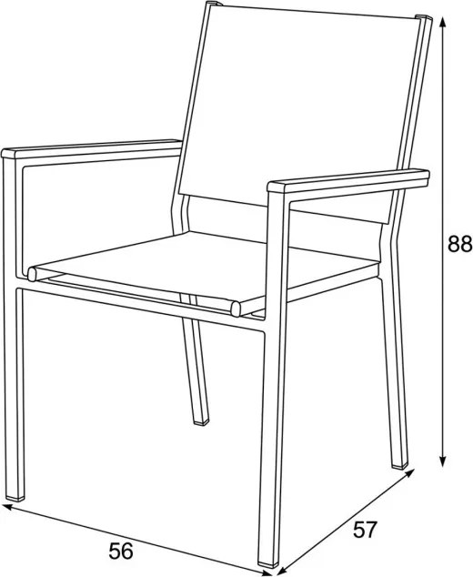 Zahradní židle šedá AZC-L1303 GREY - drobná chyba z výroby