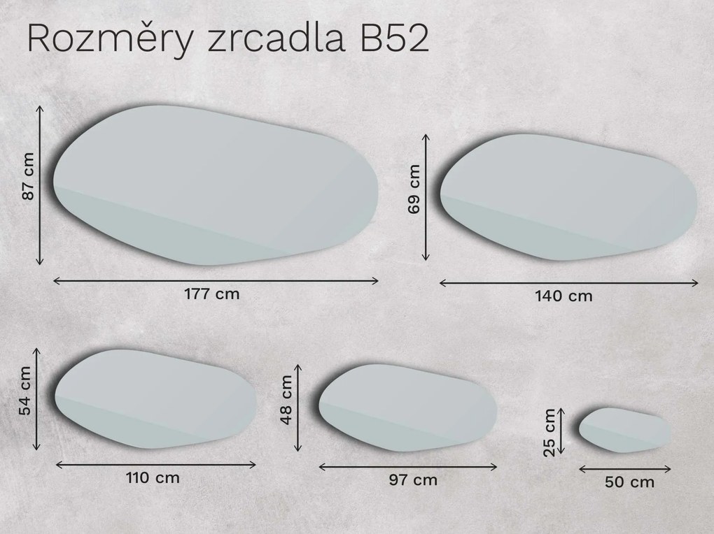 Zelené zrcadlo Base B52 140×69