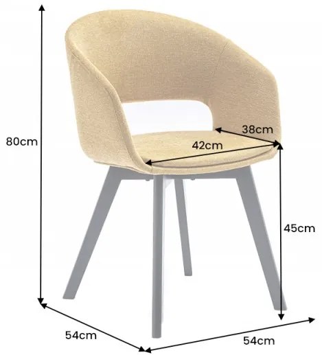 Hořčicová židle Nordic Star