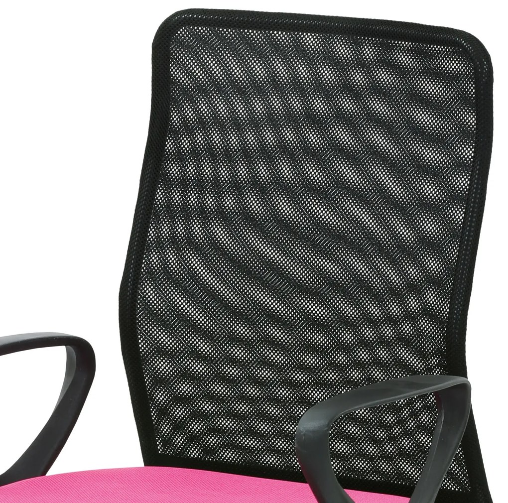 Autronic Kancelářská židle, látka MESH růžová / černá, plyn.píst