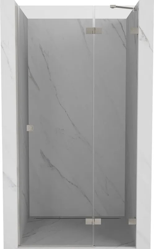 Mexen, Mexen Lunar pravé otočné sprchové dveře 120 cm, transparentní, broušený nikl - 834-120-000-97-00-P