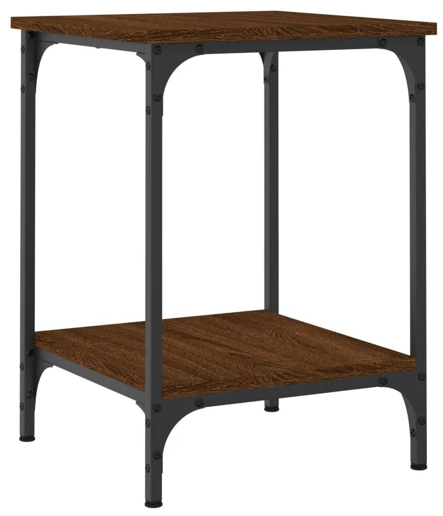 Konferenční stolek hnědý dub 40 x 40 x 55 cm kompozitní dřevo - Default Title