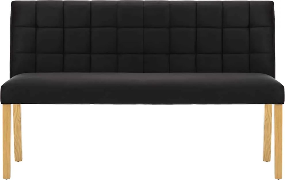 Lavice 140 cm černá samet 288575