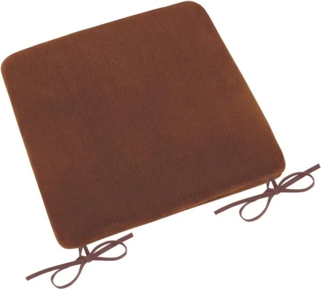 Bellatex Sedák hladký Korall micro 40x40 cm Hnědá