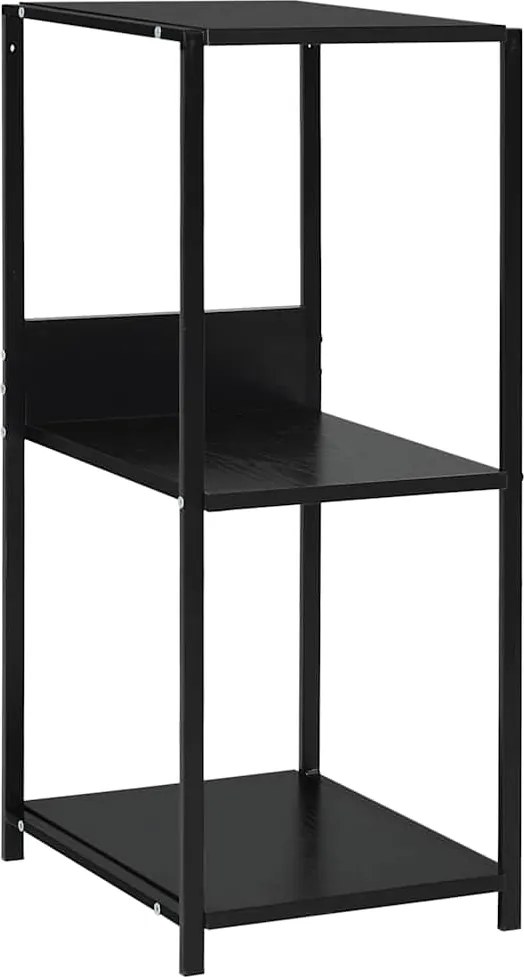 Malá rovná knihovna černá 33,5x39,6x79,7 cm kompozitní dřevo 288232