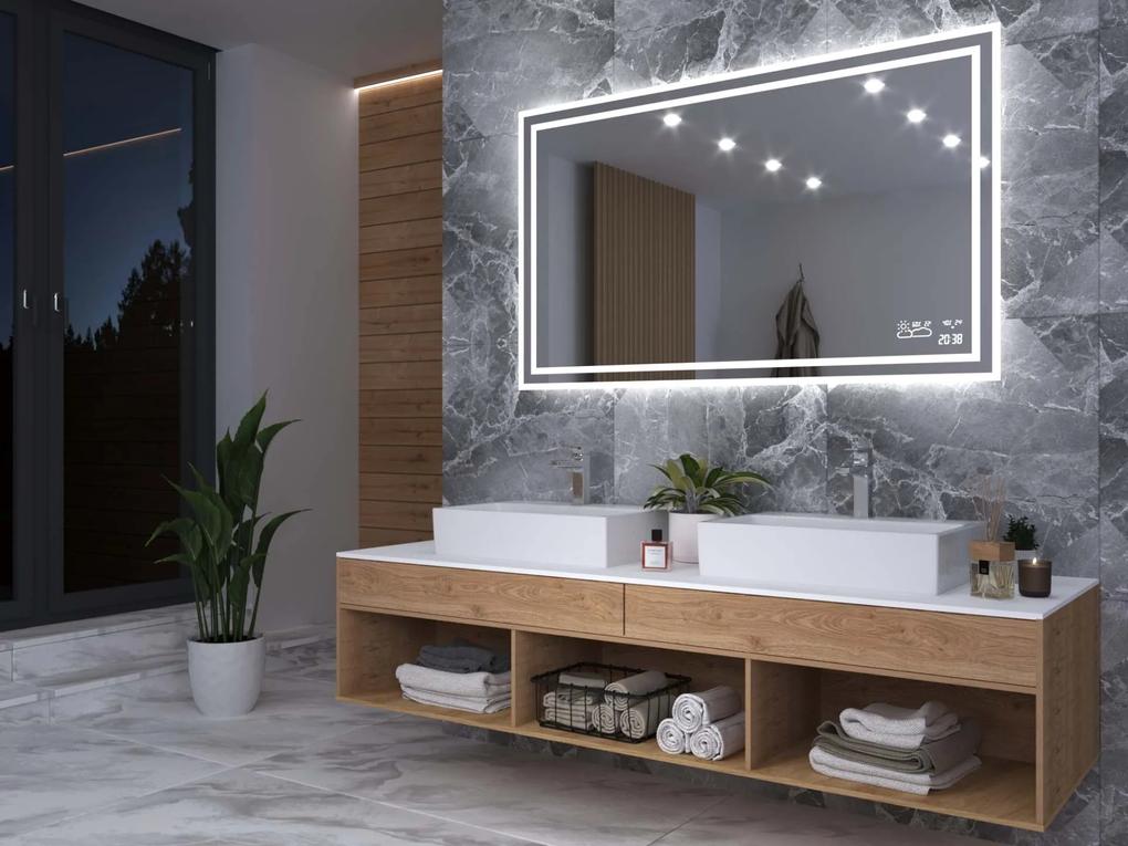 Zrcadlo do koupelny s LED osvětlením M3