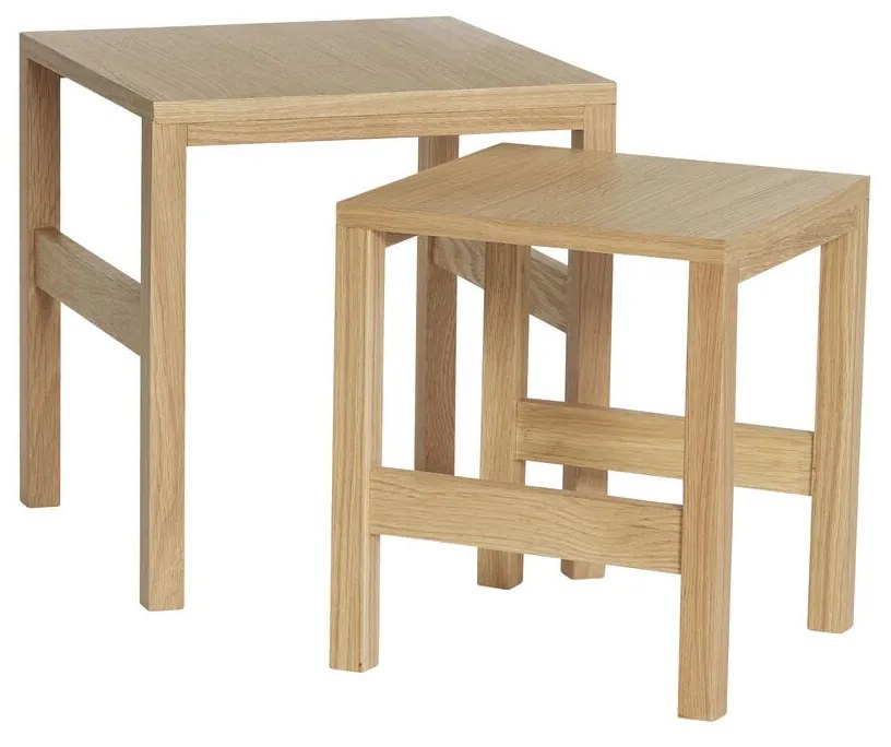 Hübsch Dřevěný stolek Puzzle Table Menší, přírodní barva, dřevo