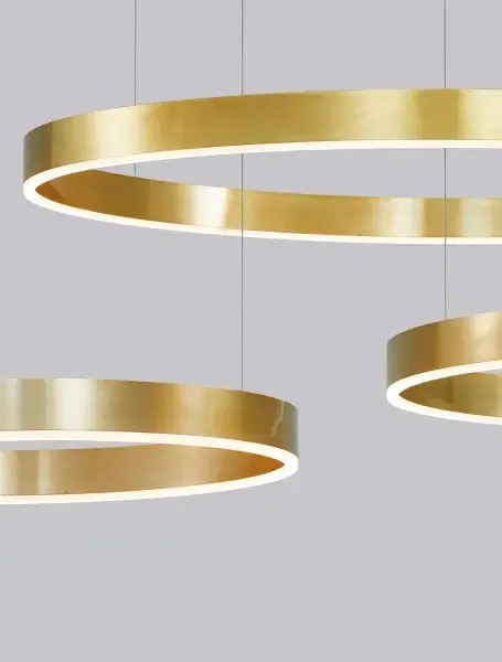 LED lustr Motif 60 zlaté CCT s dálkovým ovládáním