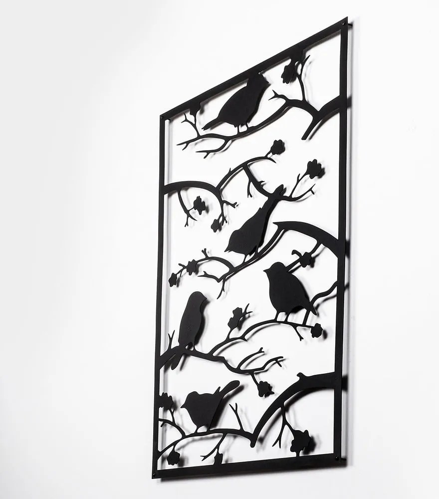 Kovová nástěnná dekorace 47x66 cm Branch & Birds – Wallity