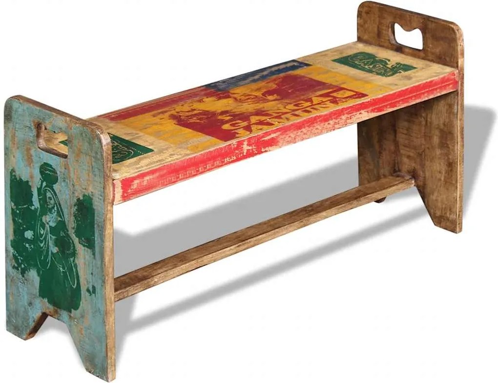 Cola lavice masivní recyklované dřevo 100 x 30 x 50 cm 243457