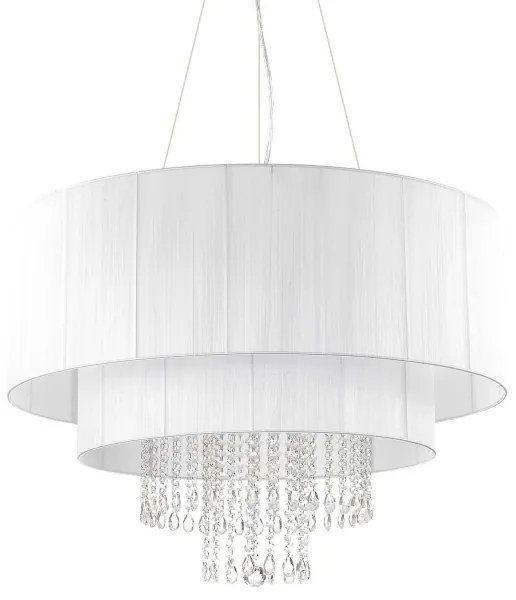 Ideal Lux - Křišťálový lustr na lanku OPERA 10xE27/60W/230V pr. 90 cm bílá