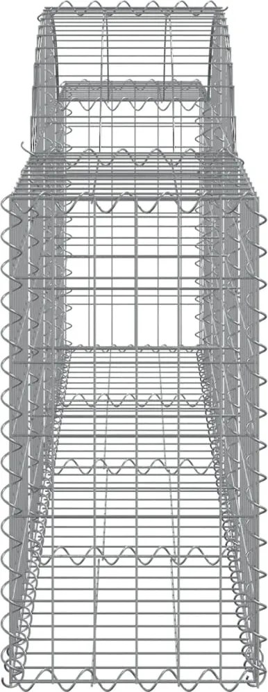 Klenuté gabionové koše 5 ks 200x30x60/80 cm pozinkované železo 3146071