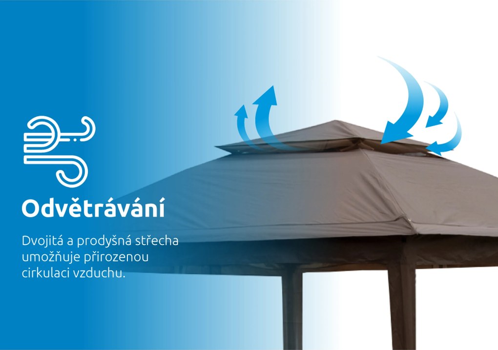 Marimex | Zahradní altán Marimex Vista 3x3 m (poškozený obal) | 109705721