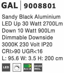 LED stojací lampa Gal A