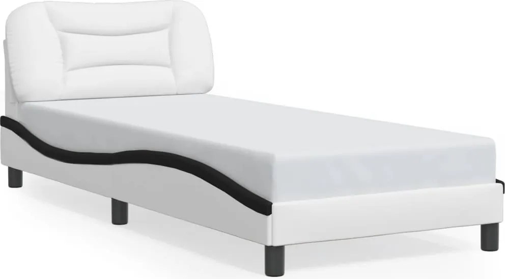 Rám postele s LED bez matrace Hvar bílý a černý 90x190 cm 3213905