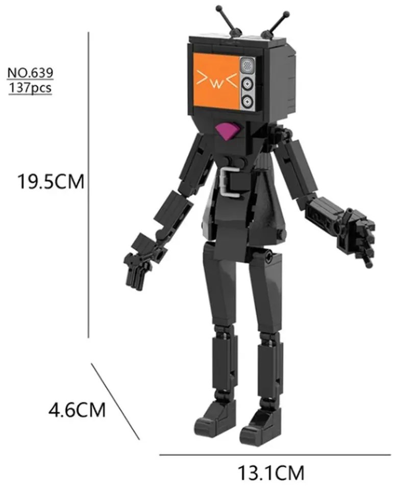 Skibidi Toilet figurky - stavebnice Varianta: č. 639 - 137 ks
