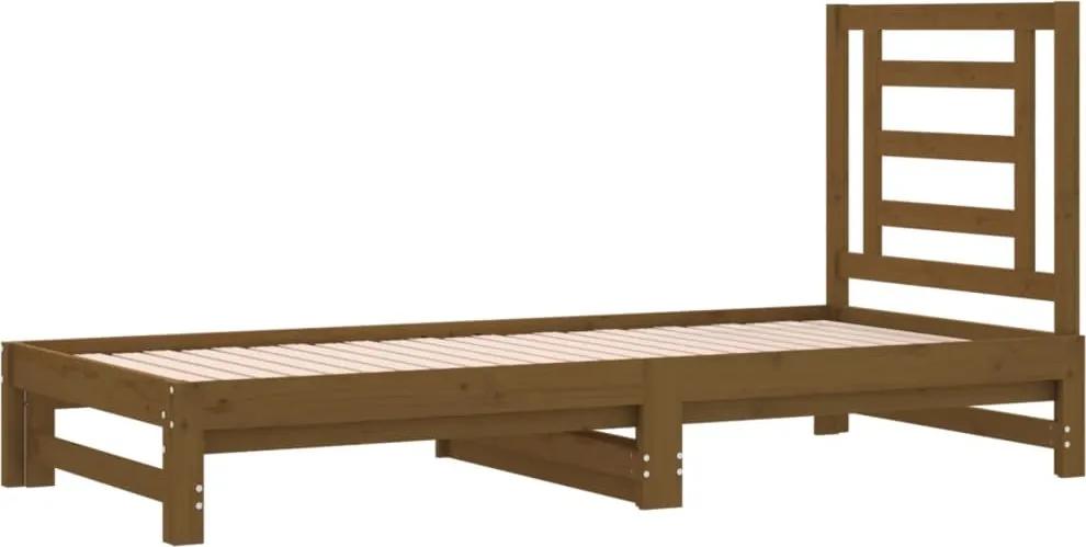 vidaXL Výsuvná postel 2x (90 x 200) cm masivní borovice [3108605] Barva: Přírodní