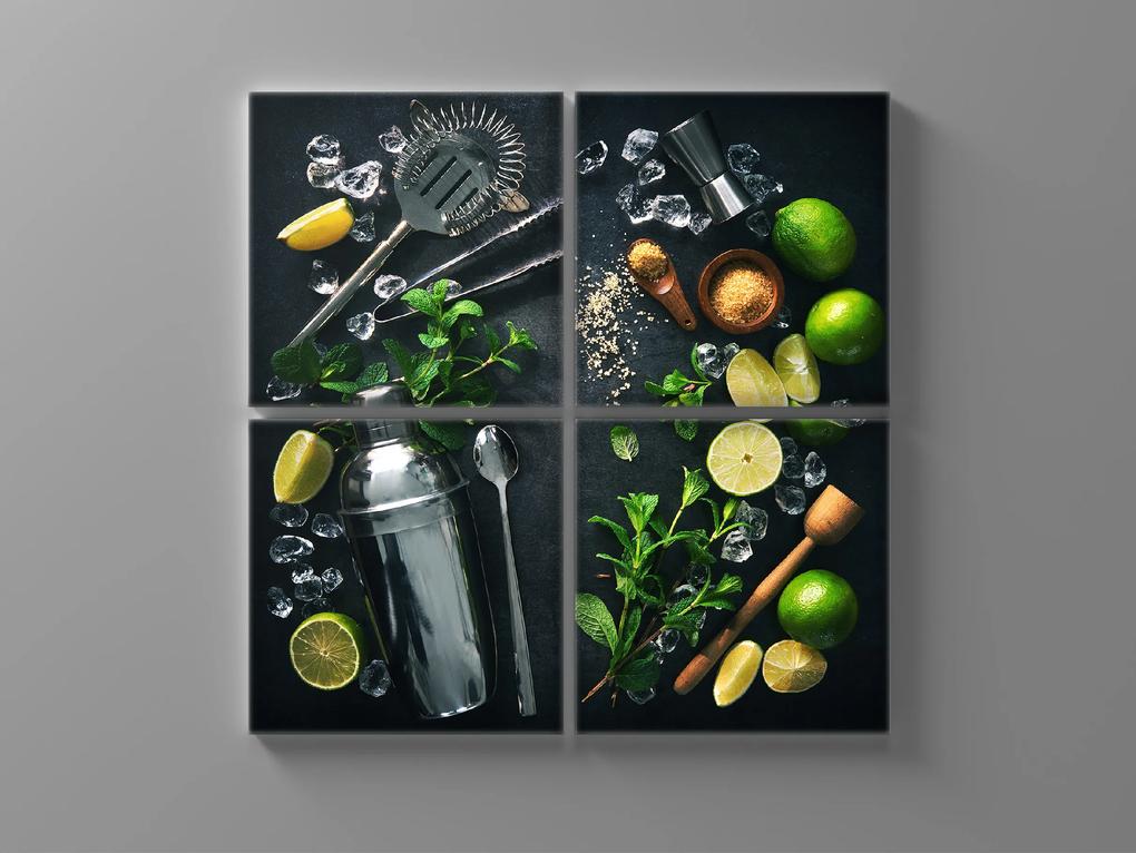 Liox Obrazy mojito ingredience Rozměr: 40 x 40 cm