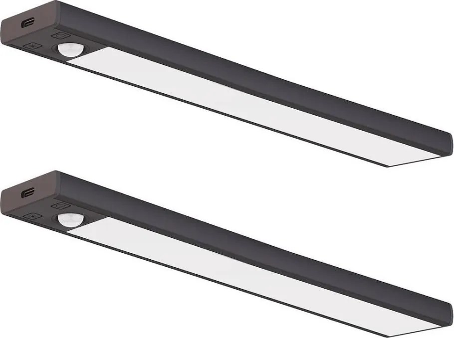 SADA 2x LED Nab. osvětlení nábytku se senz. VIRO LED/1,2W/800 mAh 30cm CCT černá