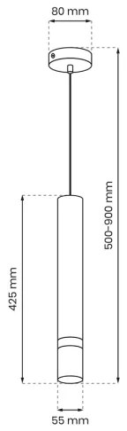 Lustr na lanku JOKER 1xGU10/25W/230V černá/matný chrom