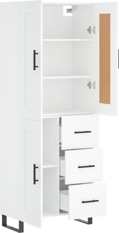 Skříň highboard bílá 69,5 x 34 x 180 cm kompozitní dřevo 3200025