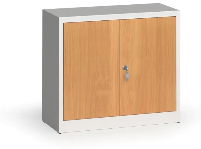 Alfa 3 Svařované skříně s lamino dveřmi, 800 x 920 x 400 mm, RAL 7035/buk