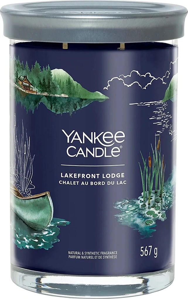 Yankee Candle vonná svíčka Tumbler ve skle velká Lakefront Lodge 567g