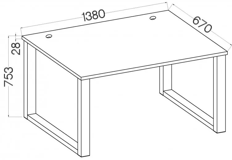 Falco Psací stůl Matylda 150 dub artisan