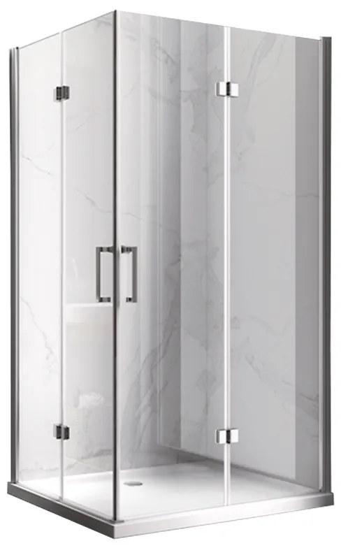 BPS-koupelny Obdélníkový sprchový kout HYD-OK122 100x90 chrom/transparent