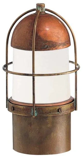 Il Fanale 245.21.ORB Garden, venkovní sloupkové svítidlo z mosazi a mědi, 1x57W E27, výška 26cm, IP44