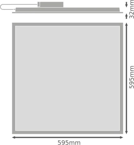 LED panel LEDVANCE ECO HLO Backlite 600x600mm 40W/4000K neutrální bílá