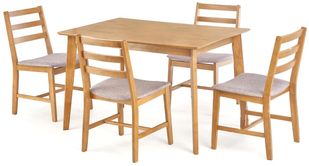Sada stolu a židlí do Jídelny Kuchyně Dřevěná RUBBER