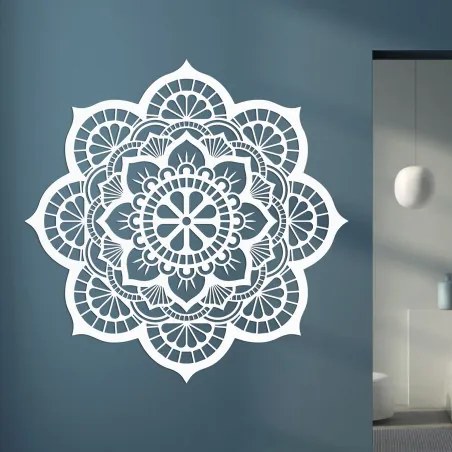 Dřevěná dekorace na zeď mandala symbolika lotosový květ I SENTOP PR0204