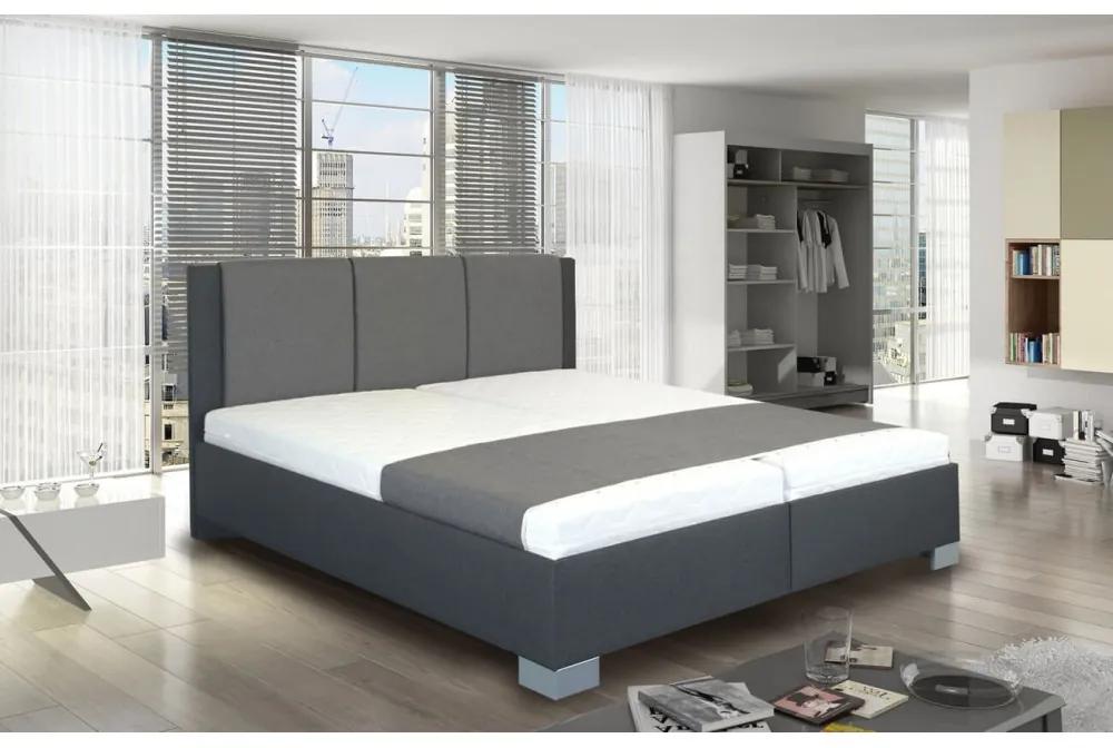 Zvýšená čalouněná postel s úložným prostorem Nikol GrivalBed, Zelená