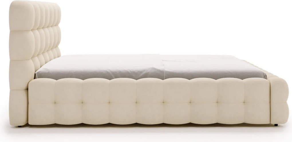Manželská postel 180x200 MAFALDA 1 s úložným prostorem - vanilková