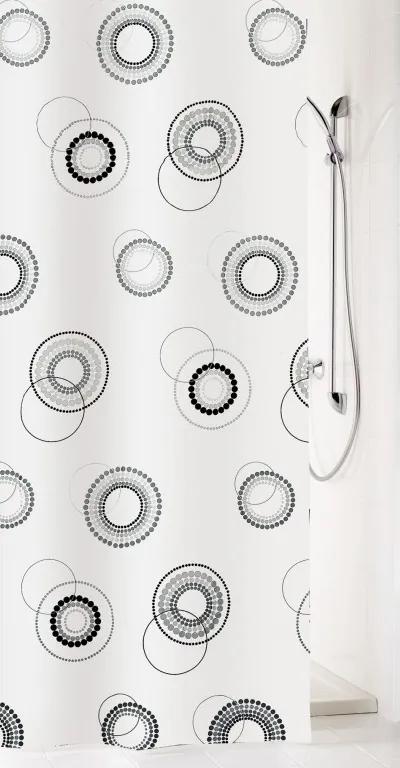 LUNA sprchový závěs 180x200cm, polyester kolečka (5124185305)