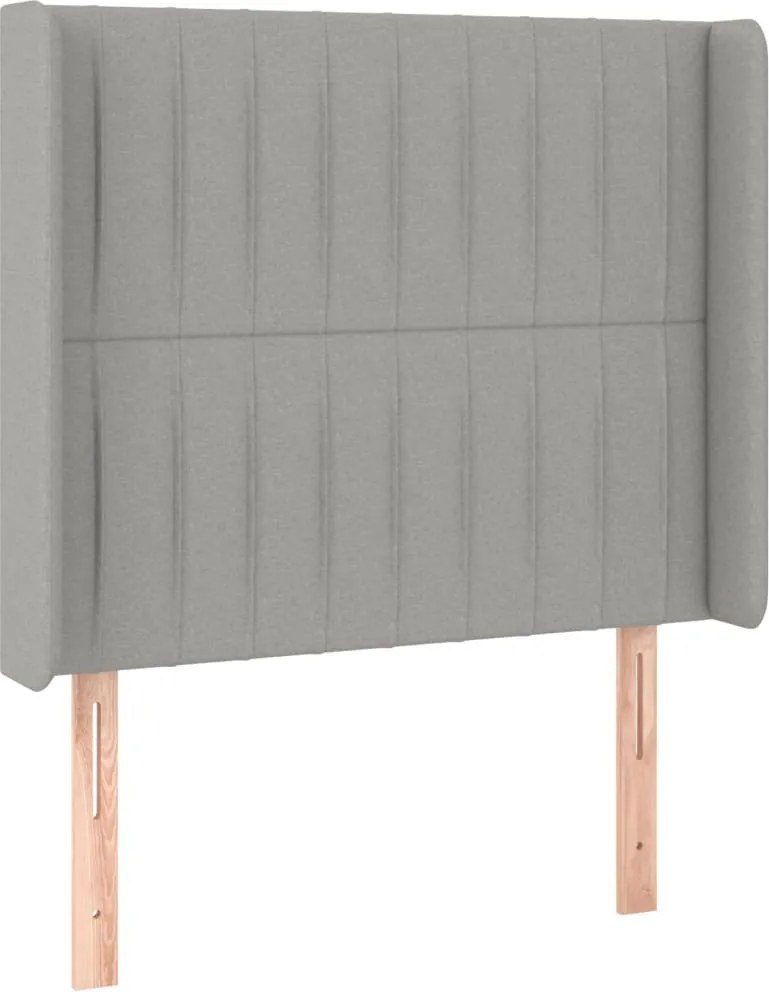 Box spring postel s matrací a LED světle šedá 90x190 cm textil 3138437
