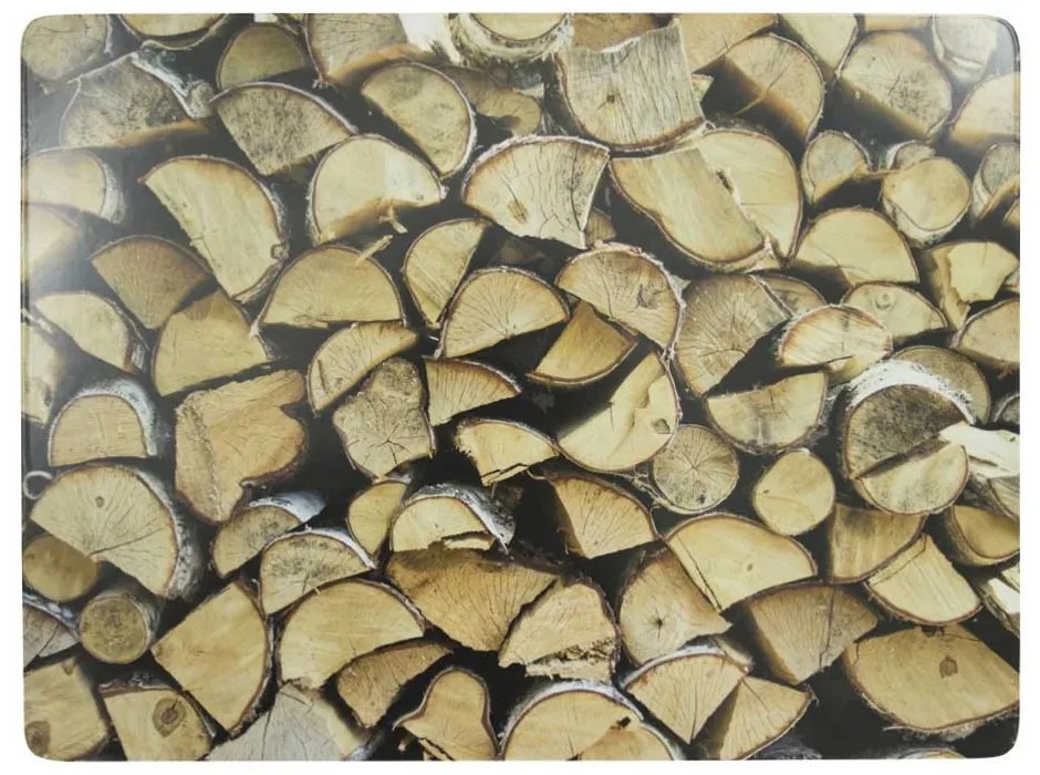 4ks pevné korkové prostírání dřevo Fireplace wood - 30*40*0,4cm