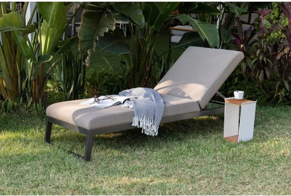 Doppler Melia LIKA-TEX® mocca - luxusní zahradní lehátko - Rozbalené zboží (N622)