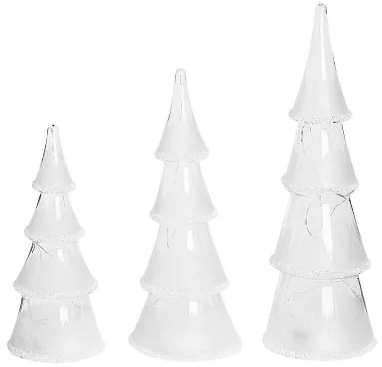 Sada 3 LED vánočních figurek, bílé KIERINKI Beliani